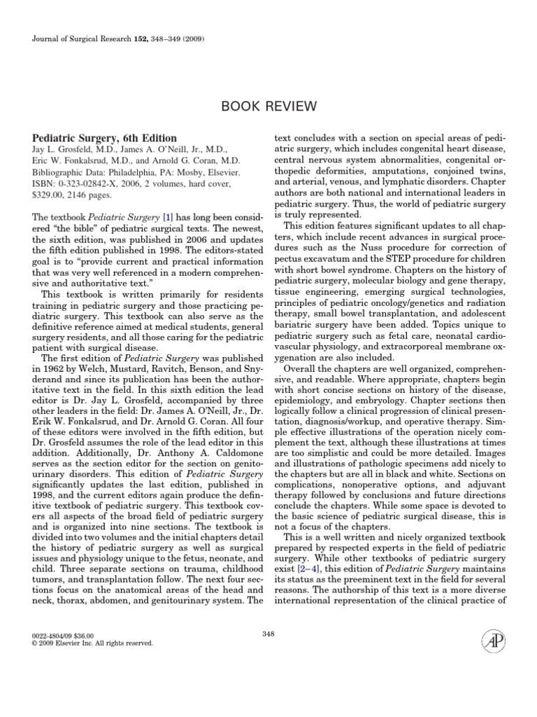 Jay L Grosfeld M D James A ONeill JR M D | PDF | Surgery | Pediatrics