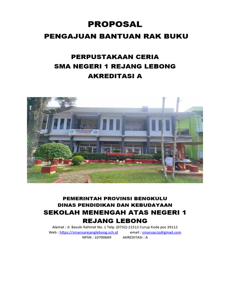 Proposal Pengajuan RAK '23 | PDF