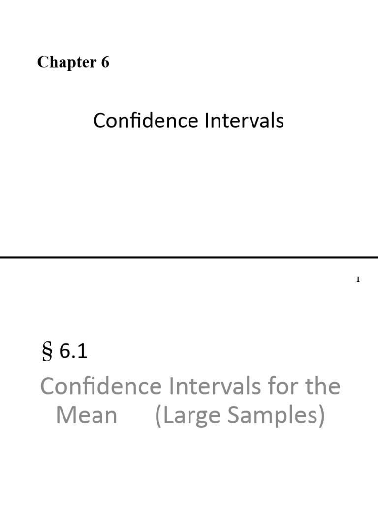 Chapter 6 Powerpoint | PDF | Errors And Residuals | Confidence Interval