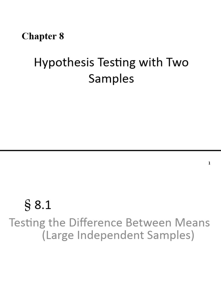 Chapter 8 (Cont) Powerpoint | PDF | Student's T Test | Standard Error