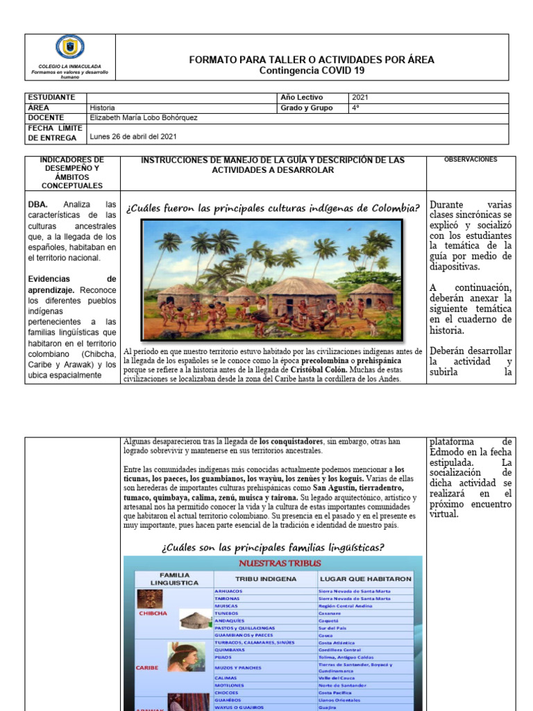Culturas Indigenas de Colombia | PDF | Colombia | Pueblos Indígenas de ...