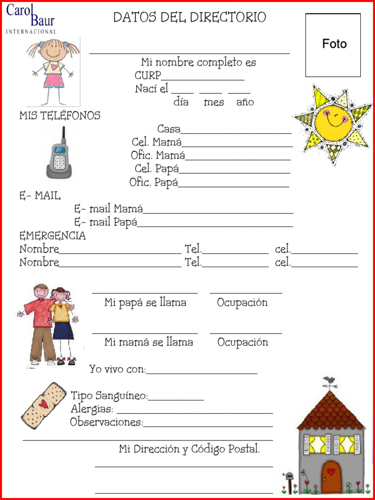 Directorio Escolar para Niños | PDF | Relaciones personales, crianza y ...