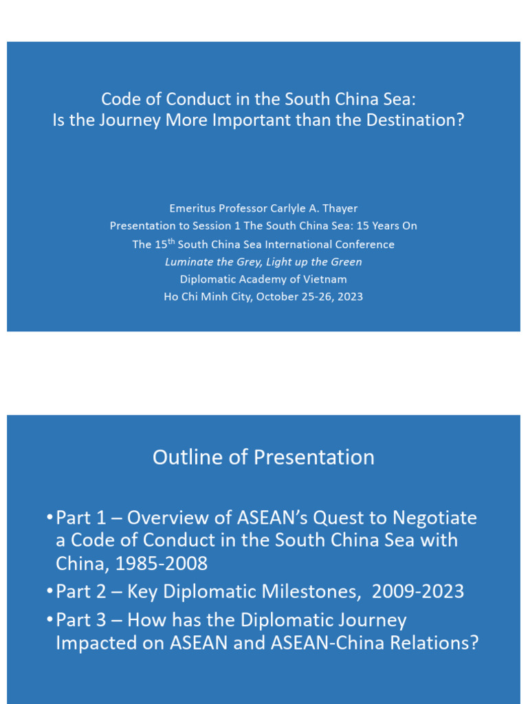 South China Sea Code of Conduct Journey | PDF | South China Sea ...