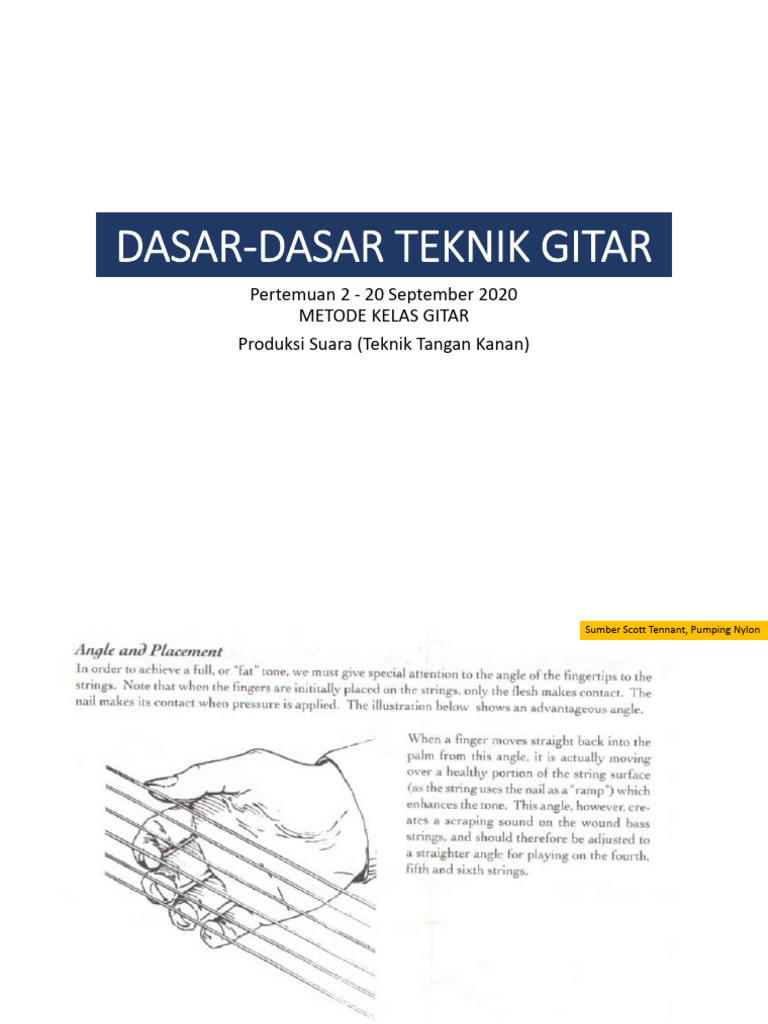 Teknik Dasar Gitar: Strumming & Petik | PDF