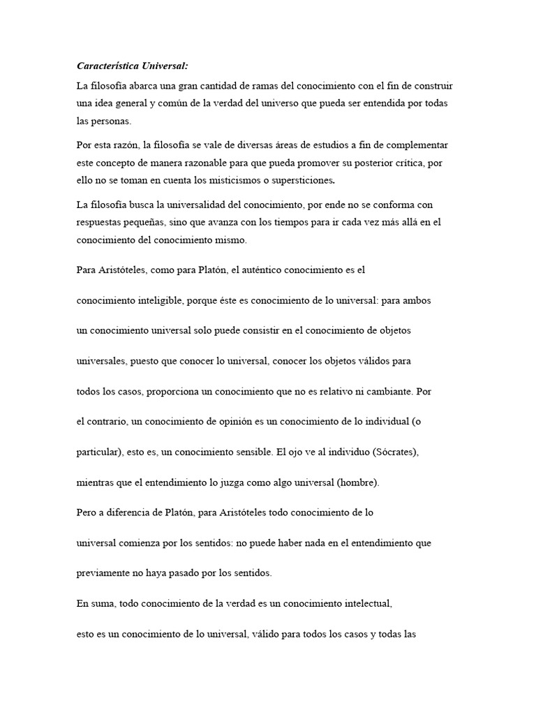 Característica Universal | PDF | Conocimiento | Platón