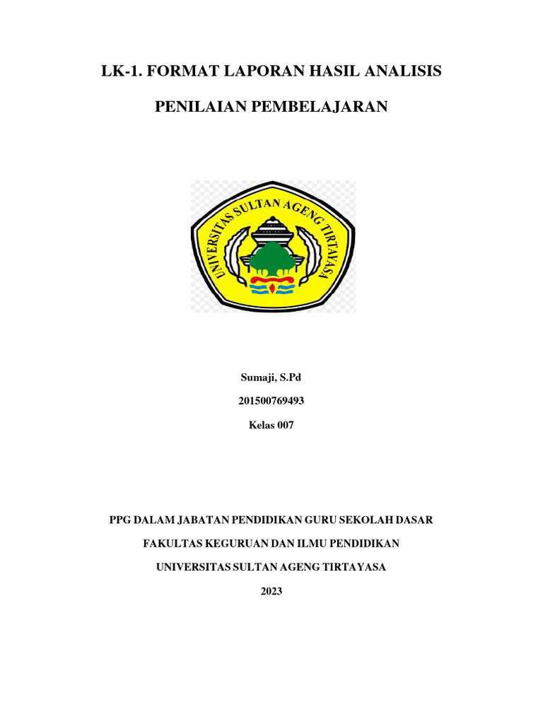 LK 1 - Format Hasil Asesmen Pembelajaran - Sumaji | PDF