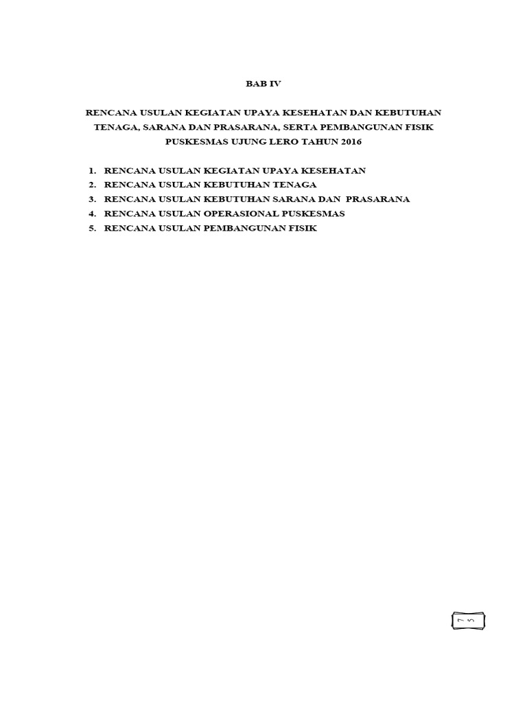 Rencana Usulan Okk | PDF