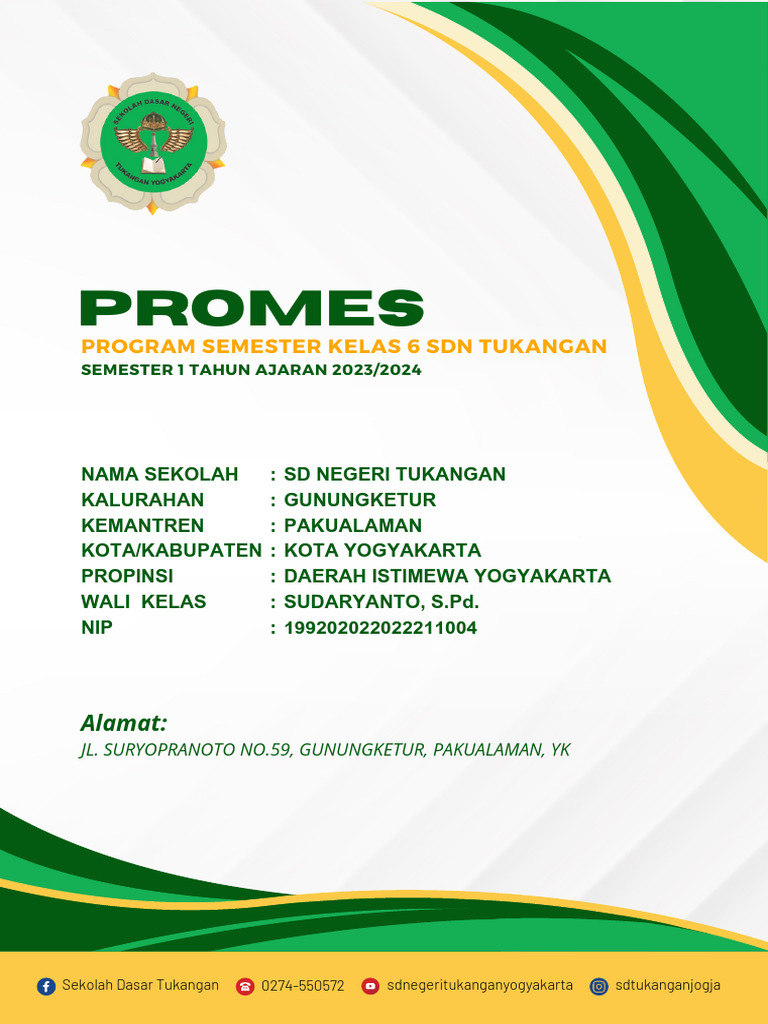 Promes Kelas 6 Semester 1 | PDF
