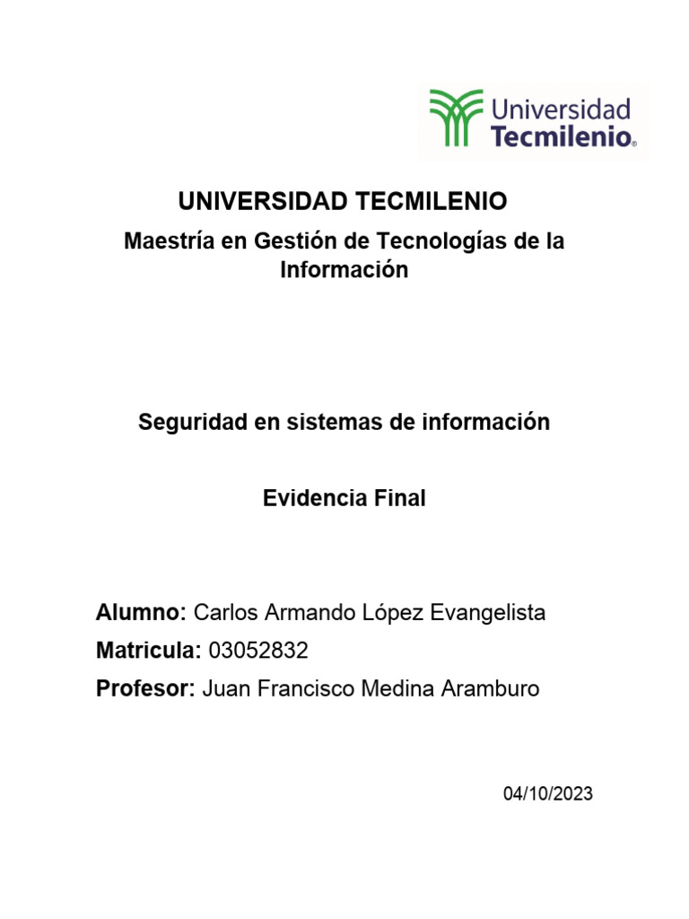 Evidencia Final | PDF