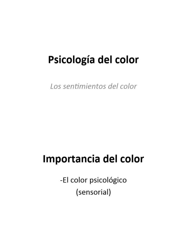 7c-Psicologia Del Color LENGUAJE | PDF | Color | Las emociones