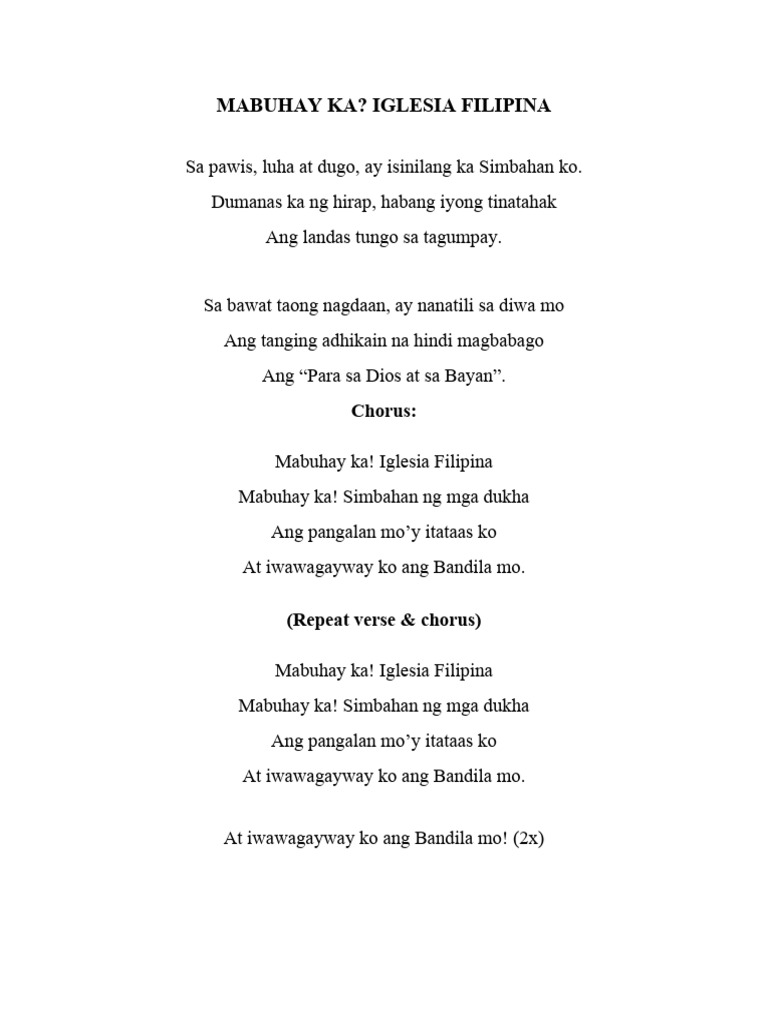 Mabuhay Ka! Iglesia Filipina | PDF