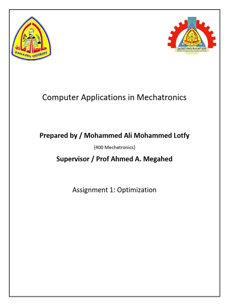 Computer Applications in Mechatronics (AutoRecovered) - Removed | PDF | Mathematical ...