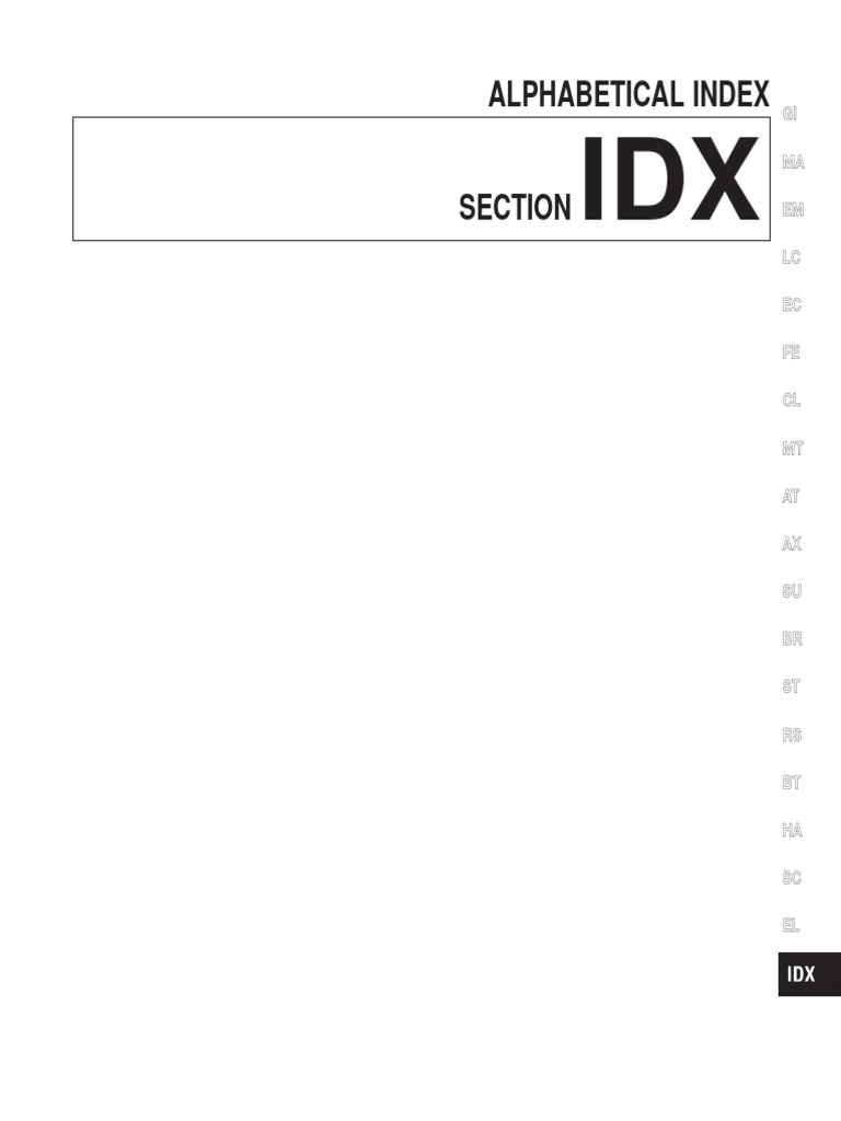 Idx Index Service Manual | PDF | Clutch | Engine Technology