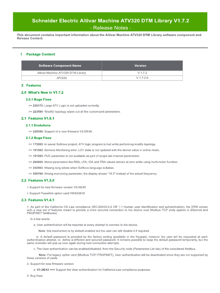 Schneider Electric Altivar Machine ATV320 DTM Library v1.7.2 ...