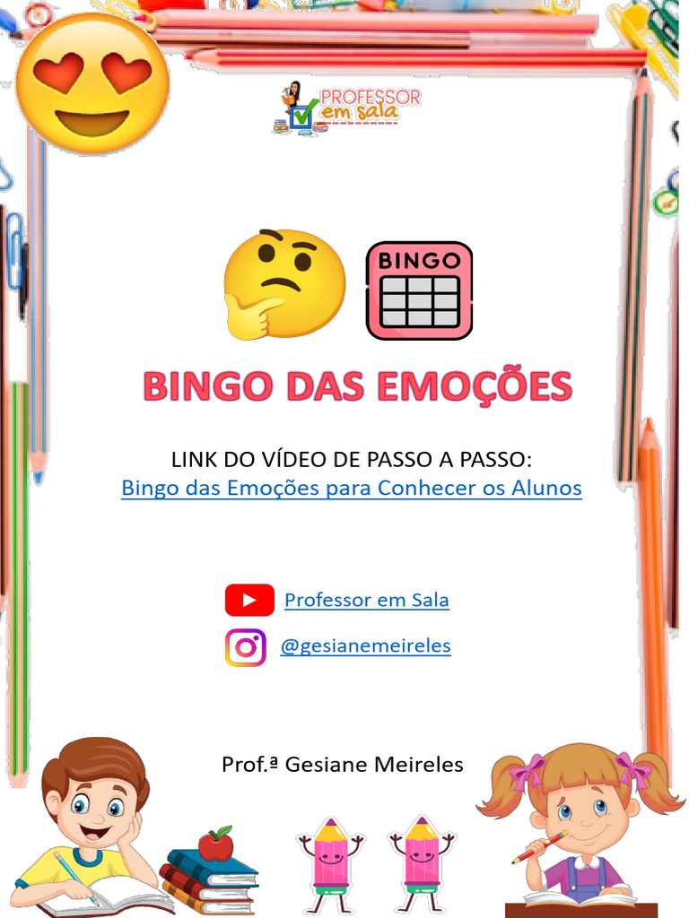 Bingo Das Emoções GRÁTIS | PDF