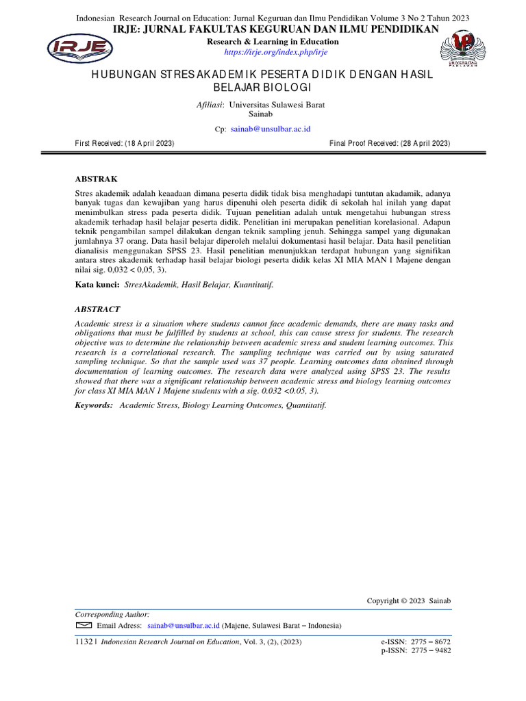 Sainab+Vol+3+No+2 Irge | PDF