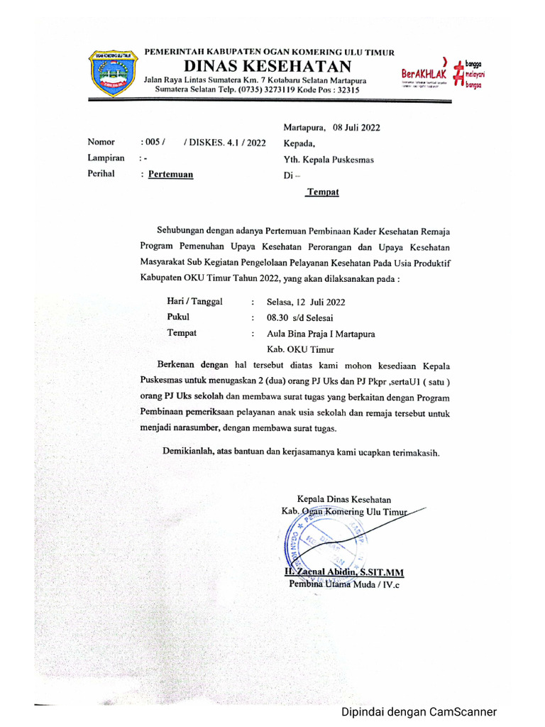 Surat Permintaan Narsum | PDF