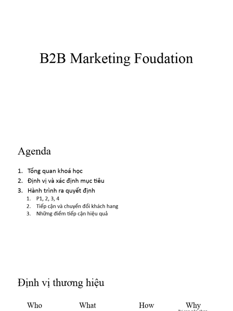 B2B Marketing Foudation | PDF