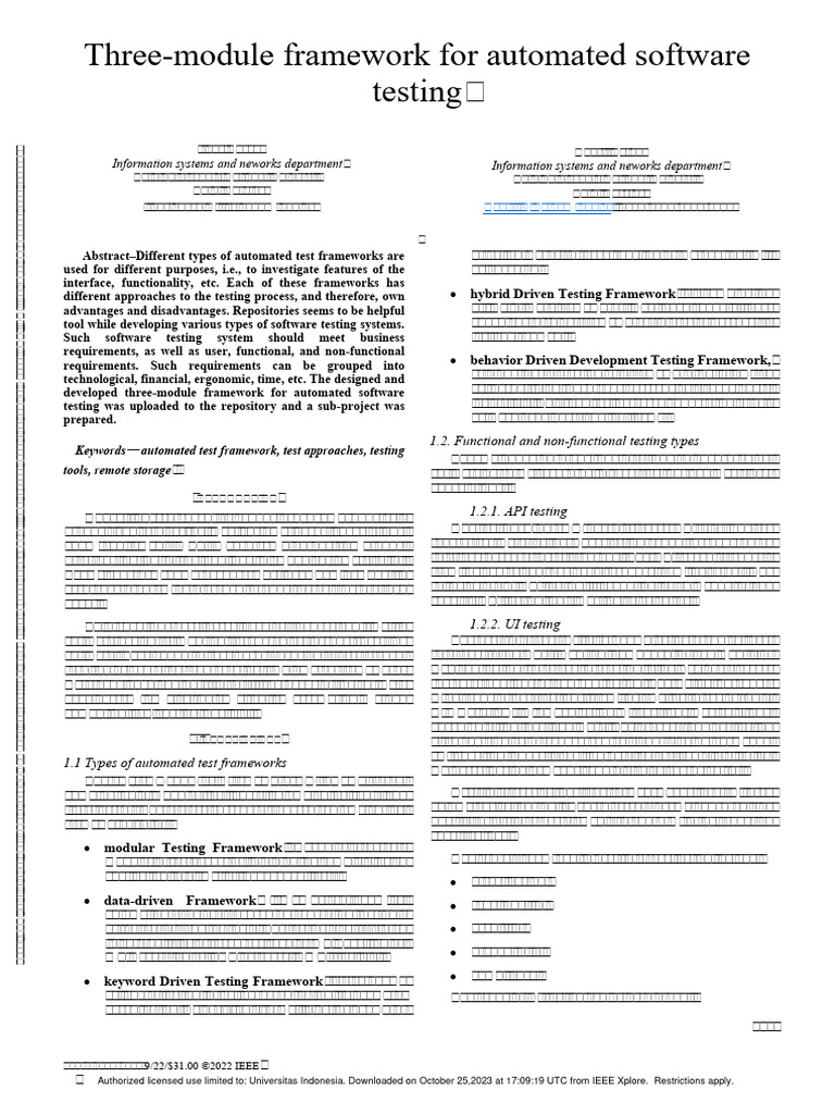 Three-Module Framework For Automated Software Testing | PDF | Selenium ... Three-Module Framework For Automated Software Testing | PDF | Selenium ...
