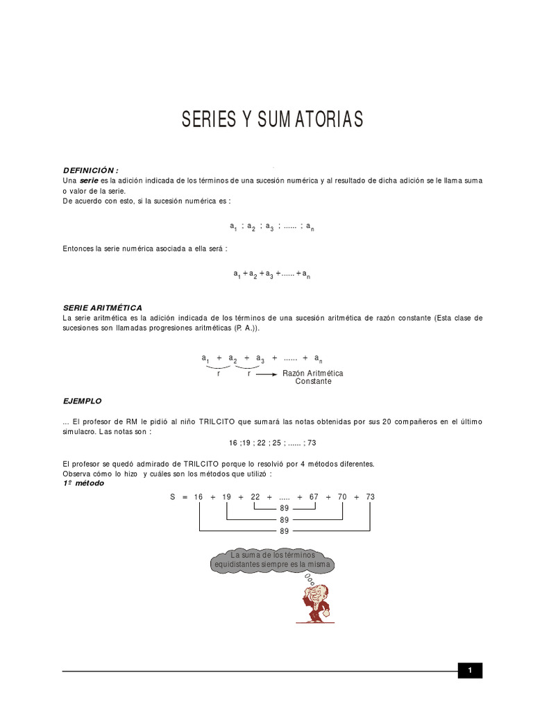 Series - Sumatorias | PDF | Secuencia | Matemáticas
