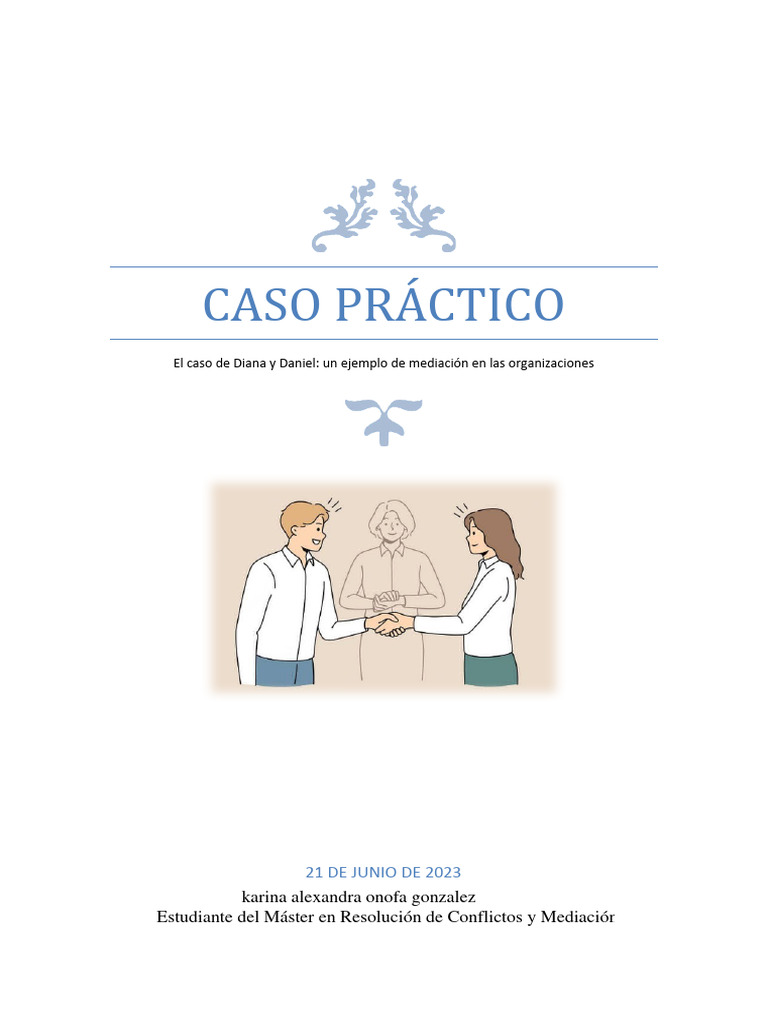 Caso Practico Daniel y Diana | PDF | Mediación | Las emociones