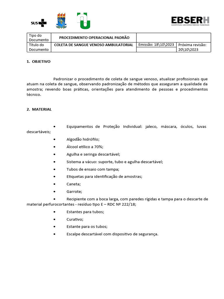 Pop de Coleta | PDF | Especialidades médicas | Medicina Clínica