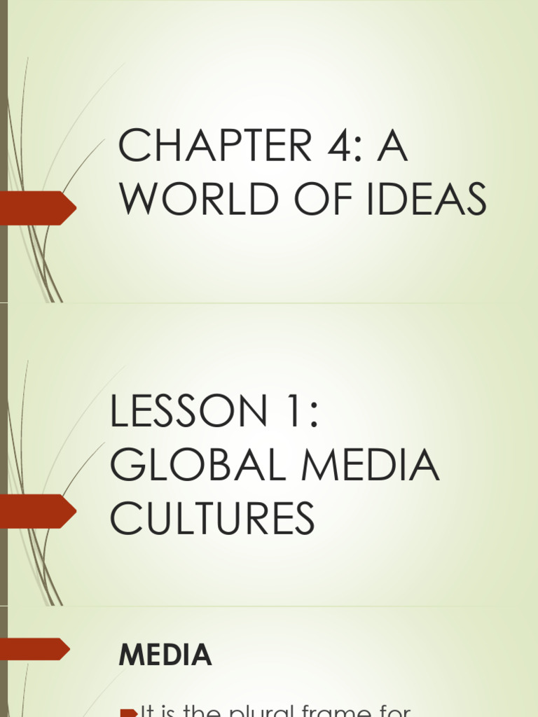 Chapter 4 Lesson 1 Global Media Cultures | PDF