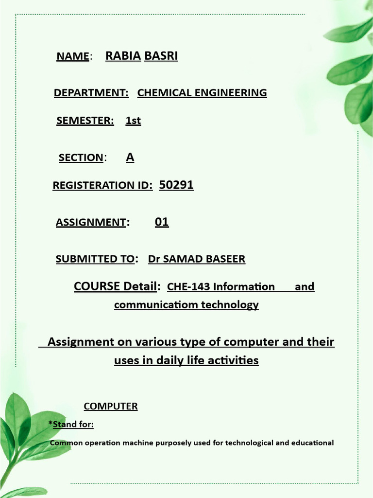 Simple Green Letter Paper (1) - WPS Office | PDF | Computer Data ...