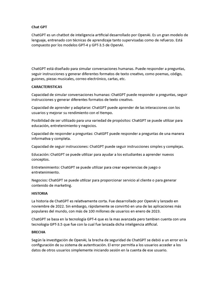 Chat Gpt Pdf Aplicación Movil Usuario Informática