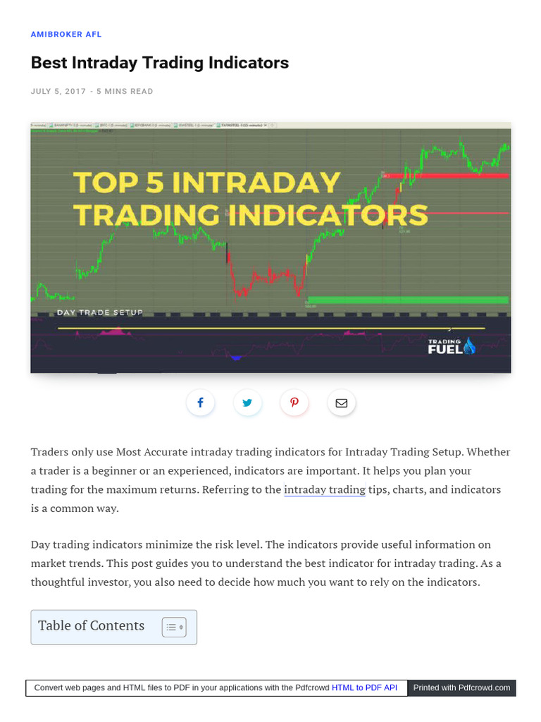 Top Intraday Trading Indicators Guide | PDF | Day Trading | Market ...