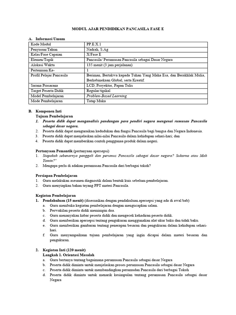 Modul Ajar PKN | PDF | Karier & Perkembangan