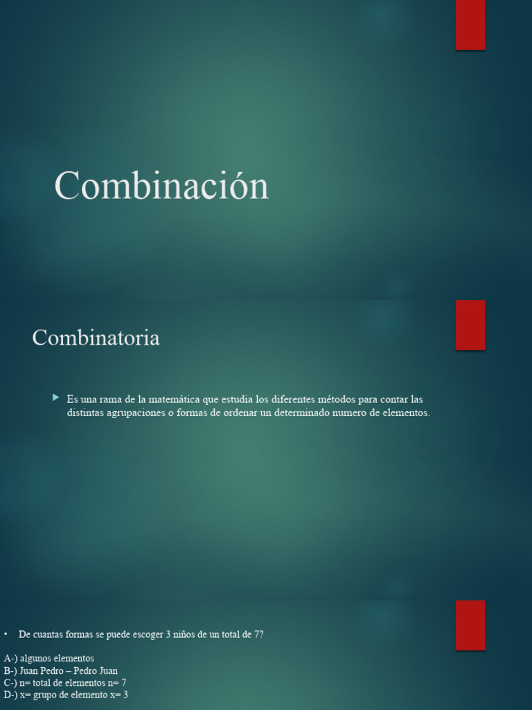 Combinación | PDF | Combinatoria
