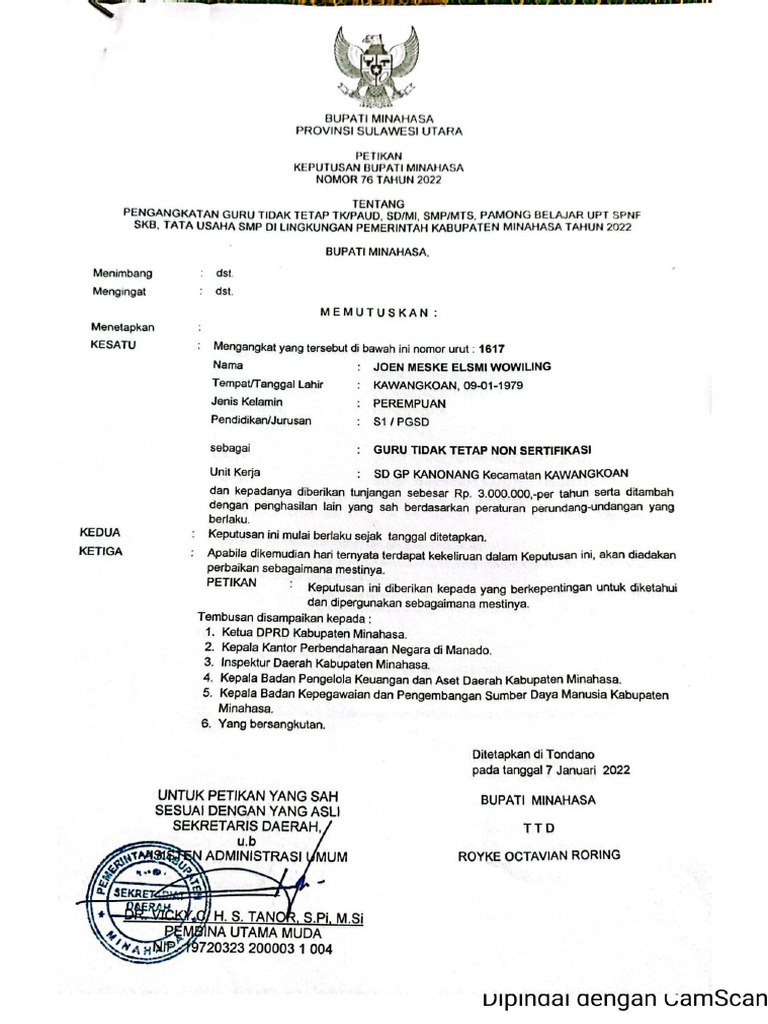 Dokumen-WPS Officesk Bupati | PDF