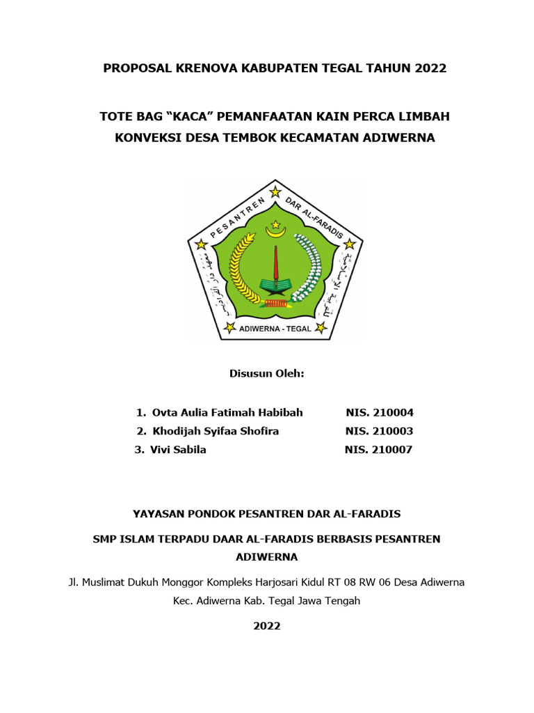 Isi Proposal Krenova 2022 Tote Bag | PDF