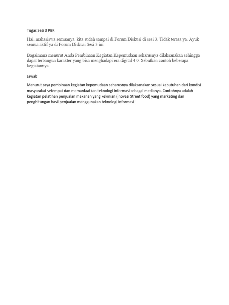Tugas Sesi 3 PBK | PDF