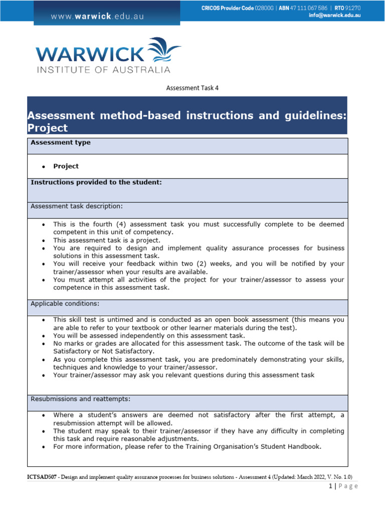 ICTSAD507 - Assessment Task 4 | PDF