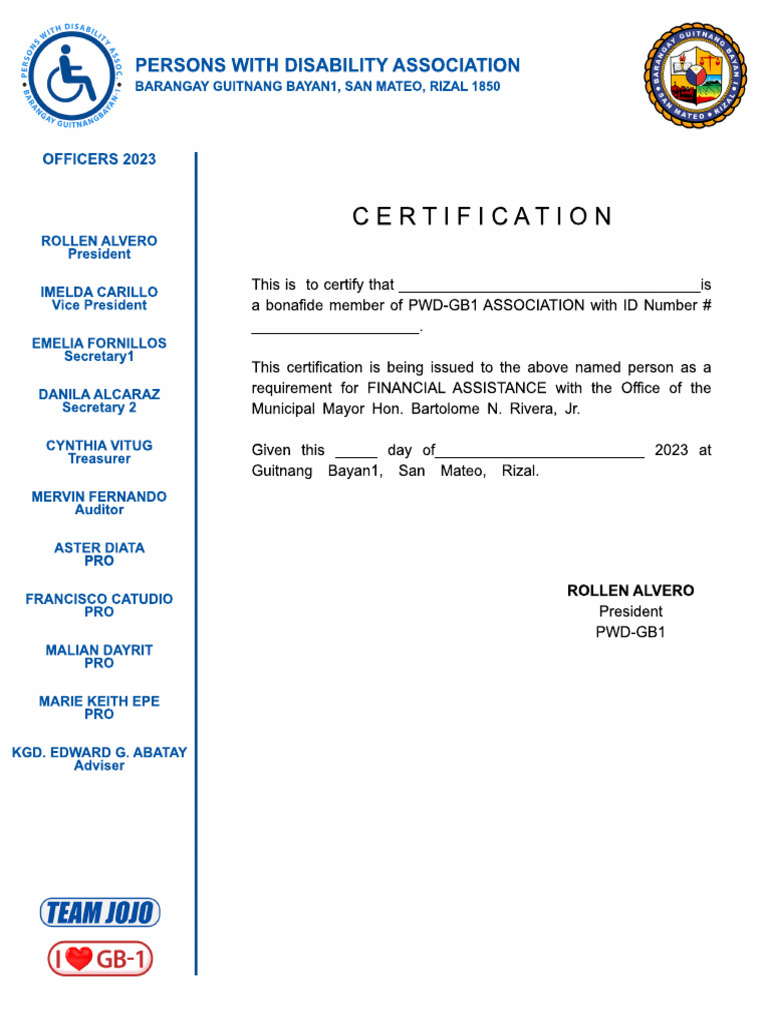 PWD Letterhead 2023 | PDF