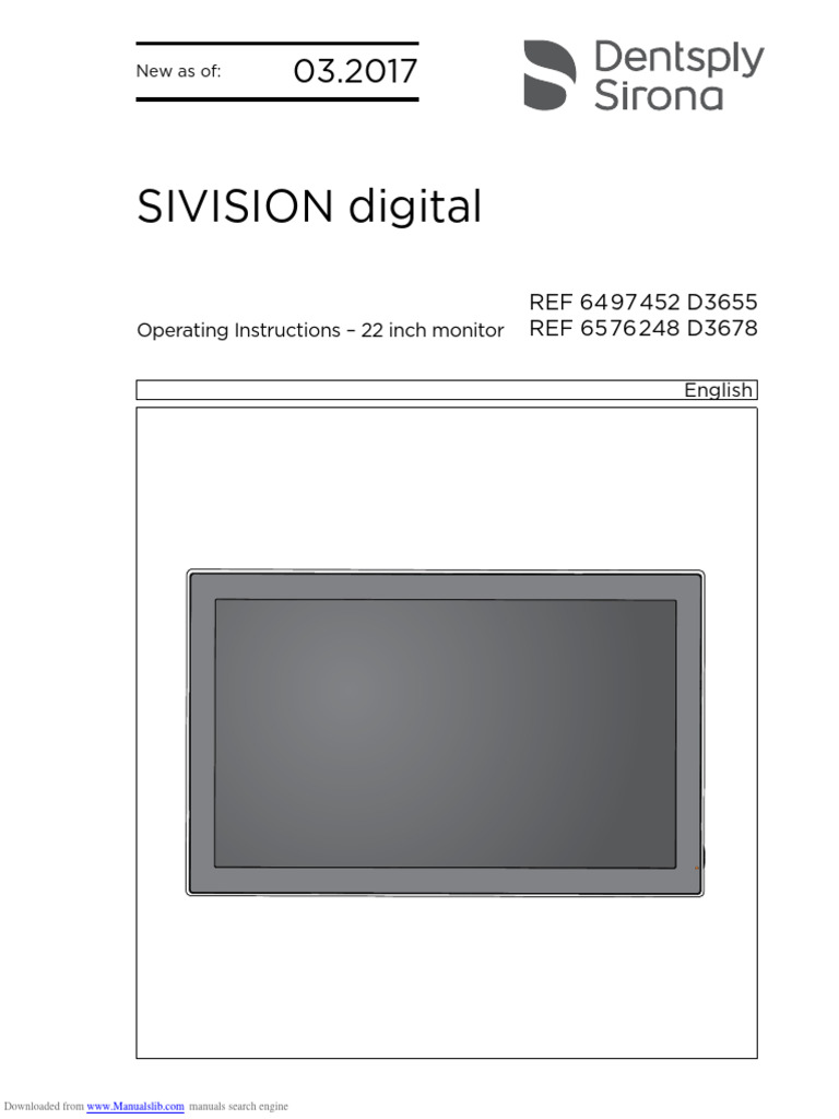 Sirona D3437 | PDF | Computer Monitor | Electromagnetic Compatibility