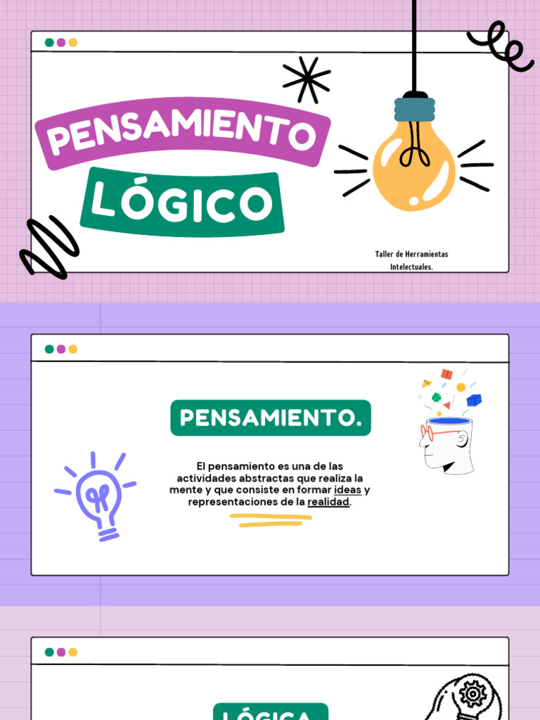 Presentación - Pensamiento Logico | PDF | Pensamiento | Lógica