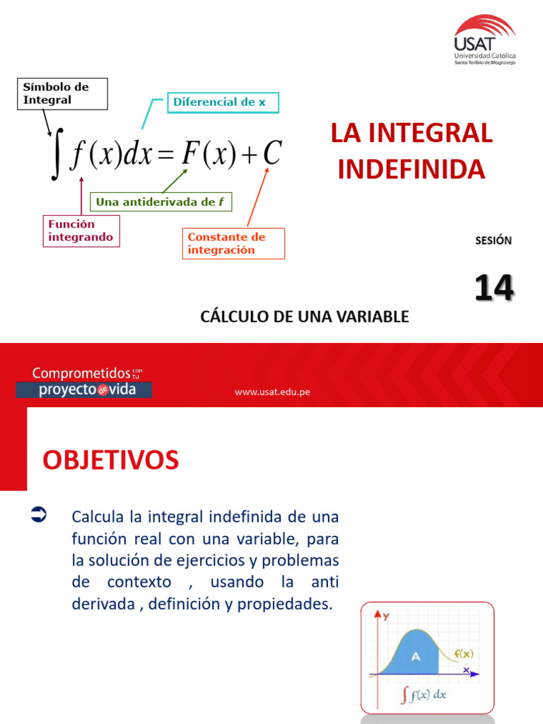 Sesión 14 - PPT La Integral indefinida | PDF | Integral | Derivado