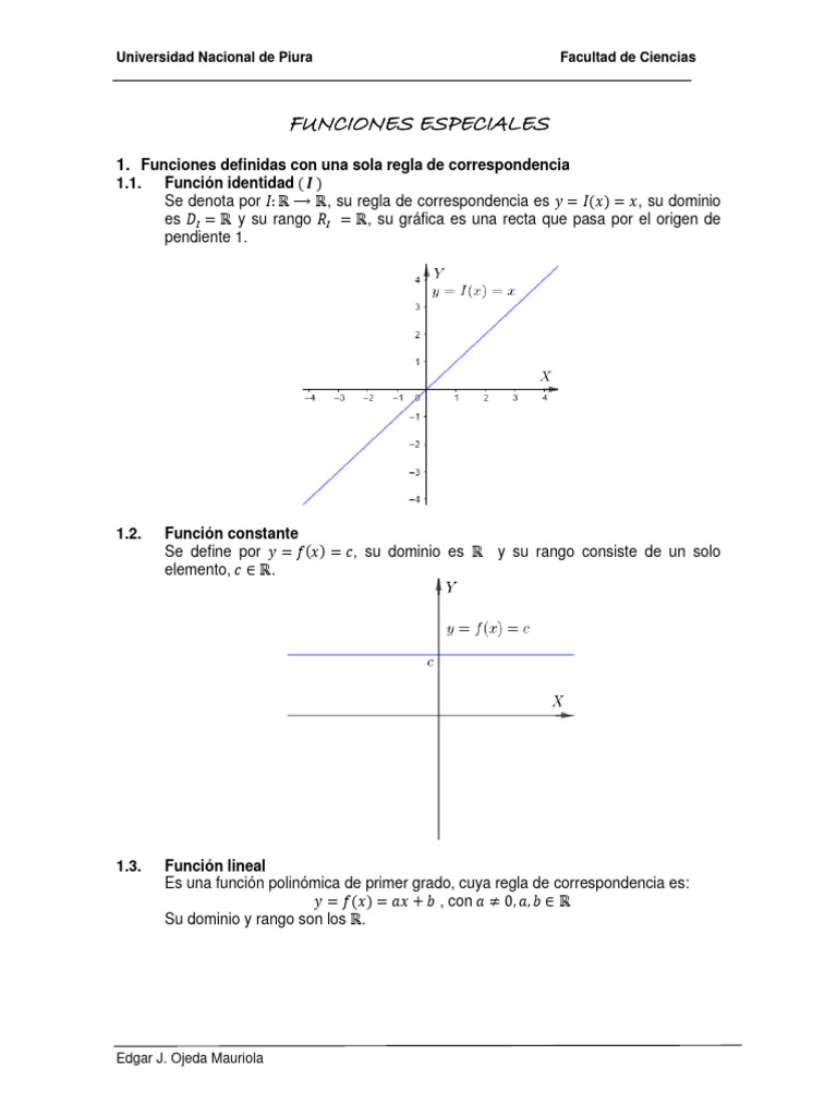 (S09) - Unidad III - Funciones Especiales | PDF