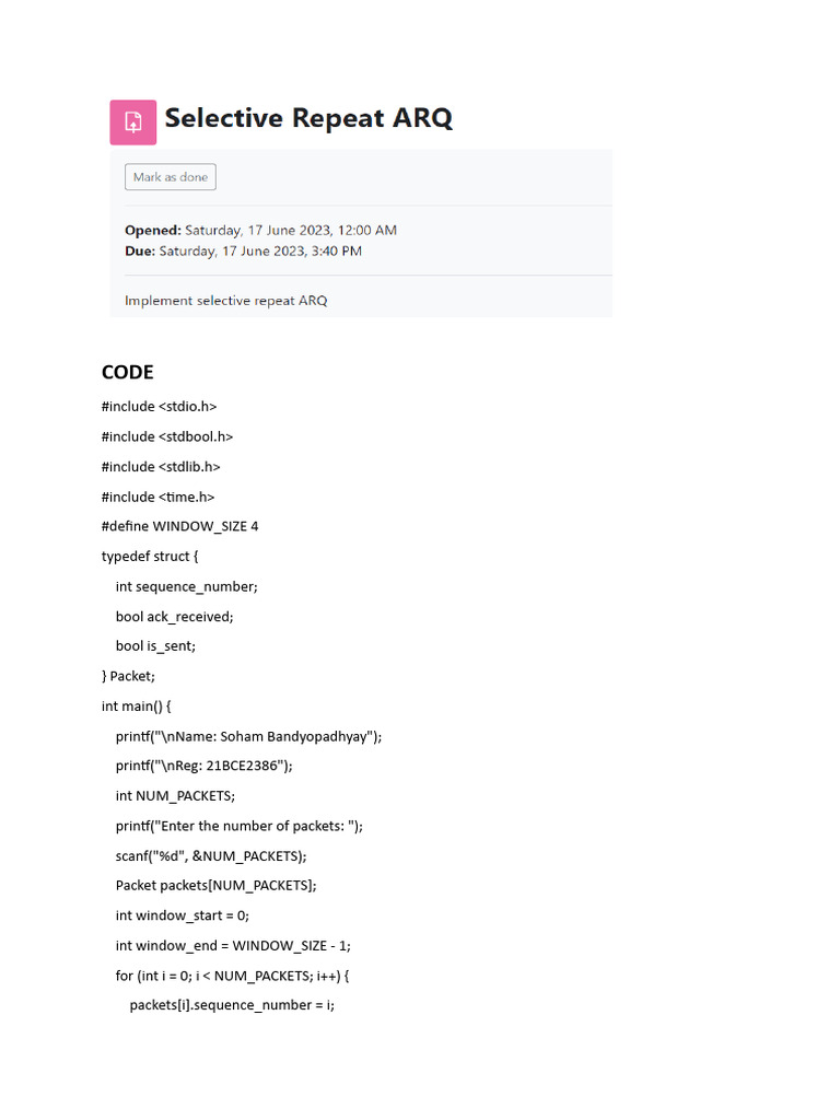 Selective Repeat Arq Pdf