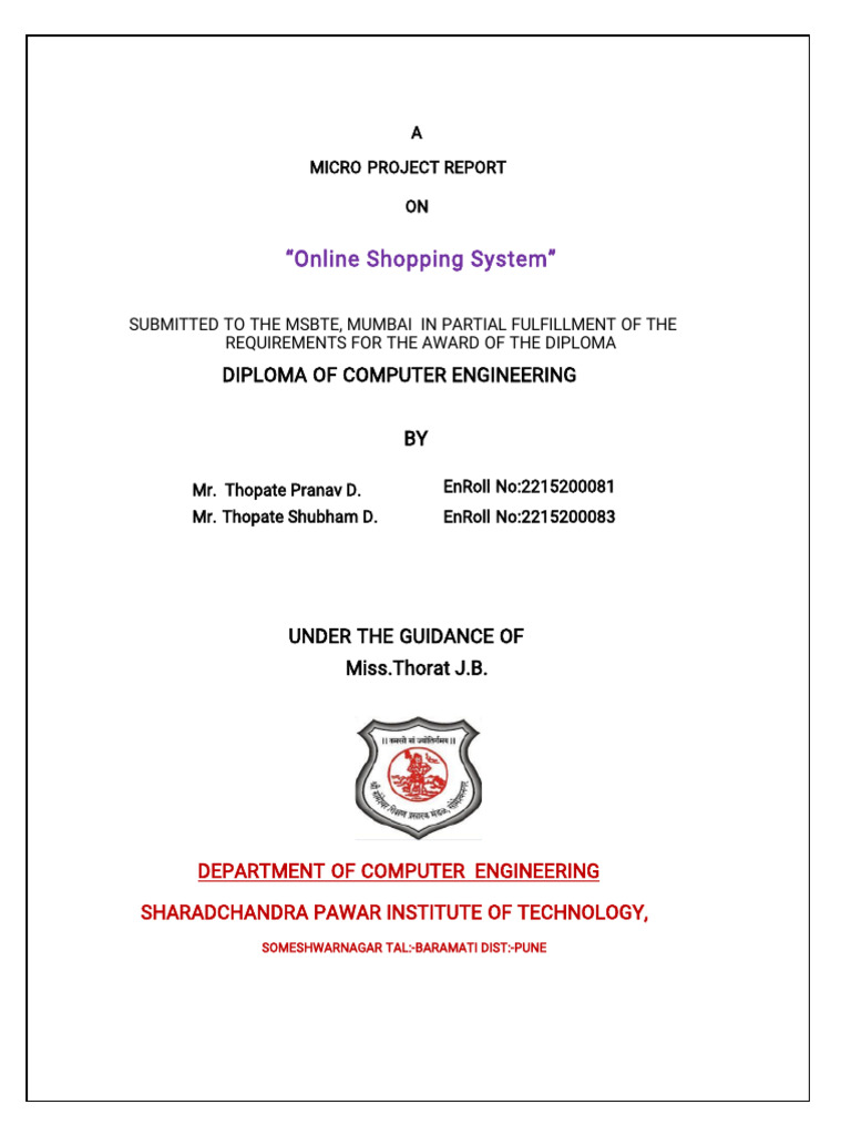 Oops Microproject Final | PDF