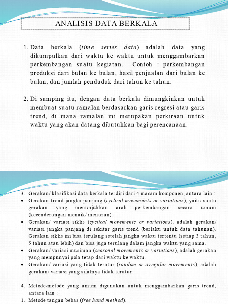 Analisis Deret Berkala | PDF