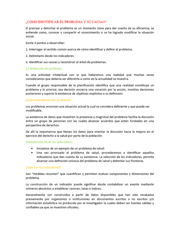 Cómo Identificar El Problema y Su Causas | PDF | Estadísticas | Validez ...