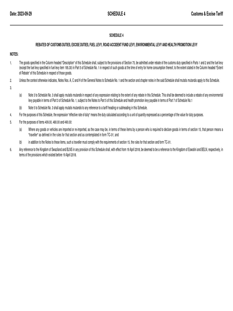 Legal LPrim CE Sch4 Schedule No 4 | PDF | Taxes | Taxation