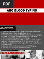 ABO Gel Card Typing Procedures | PDF | Blood | Medical Specialties