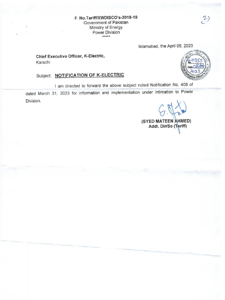 SRO 408I2023 PHL Surcharge 2023 24 | PDF