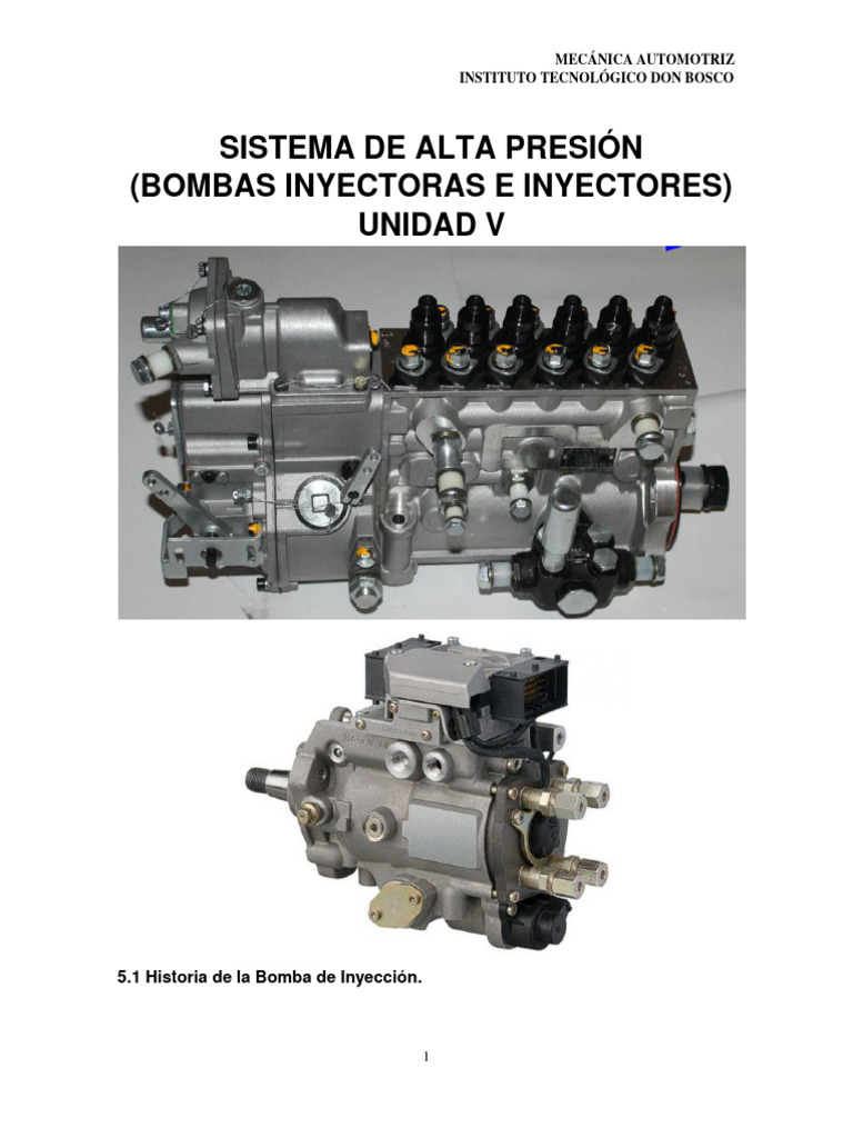 Historia y Tipos de Bombas Diésel | PDF | Inyección de combustible | Bomba