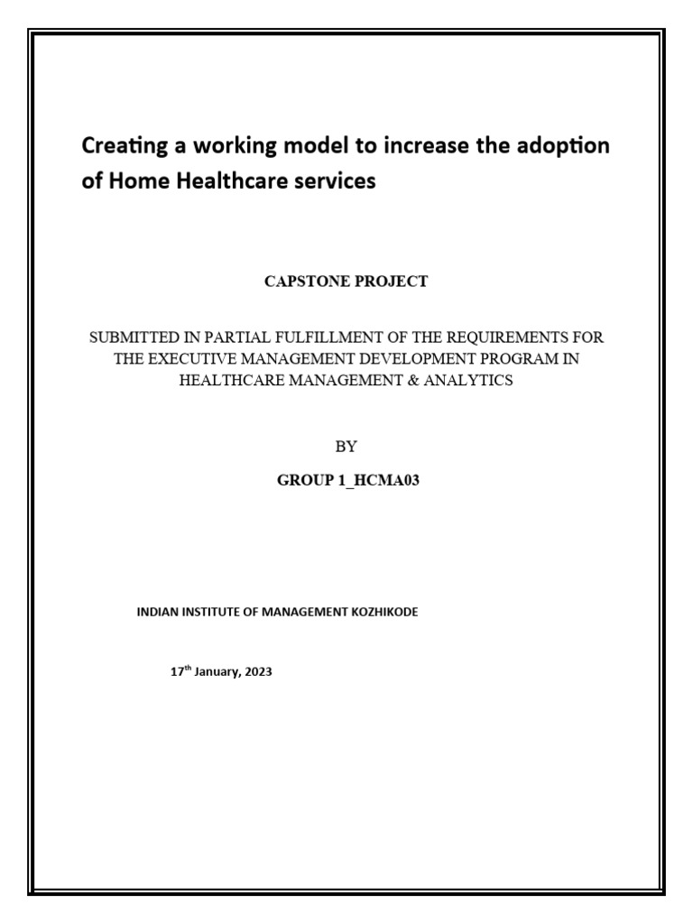 Iim Grp-1 Capstone Project | PDF | Health Care | Survey Methodology